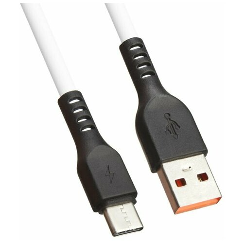 USB кабель "LP" USB Type-C "Extra" TPE (белый/коробка)