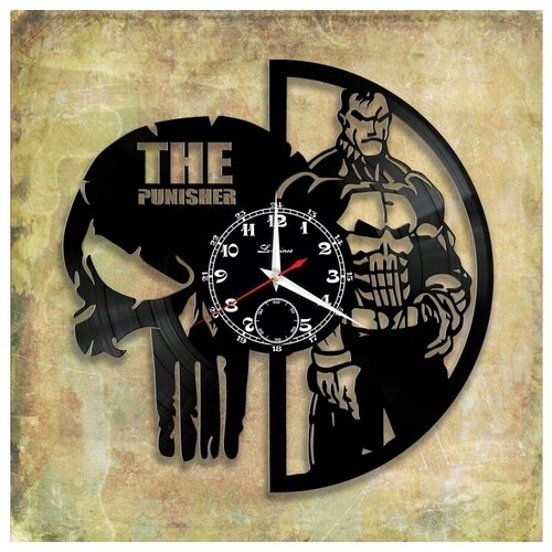 Часы настенные из Виниловых пластинок - The Punisher (без подложки)