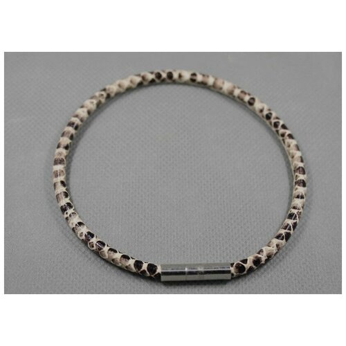 Плетеный браслет Handinsilver ( Посеребриручку ) Браслет кожаный с магнитной застежкой, 1 шт., размер 15 см, бежевый