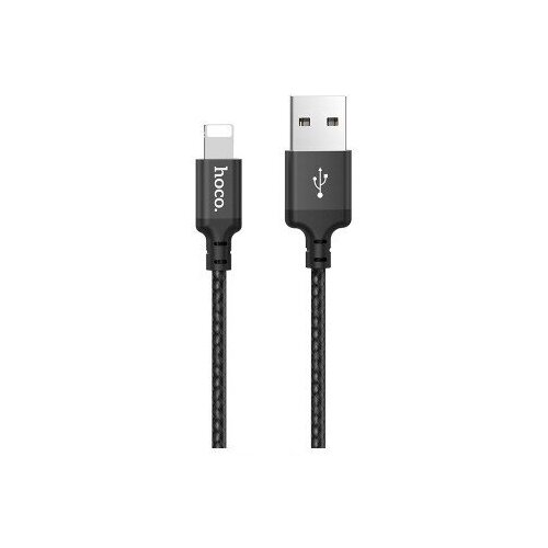 HOCO HC-62882 X14/ USB кабель Lightning/ 2m/ 1.7A/ Нейлон/ Black