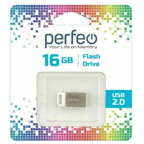 USB Флеш-накопитель USB накопитель Perfeo 16GB M05 Metal Series