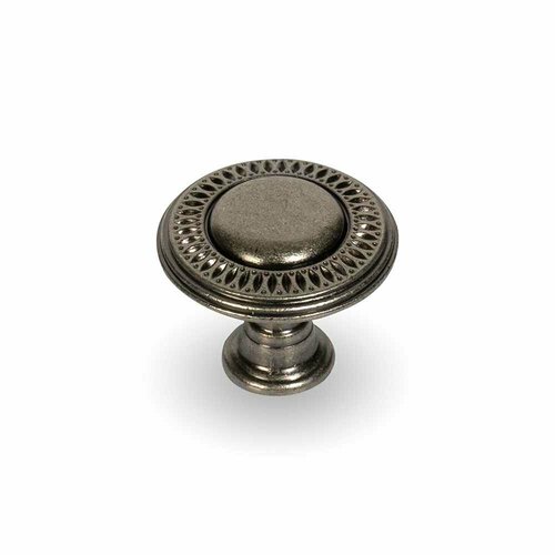 Ручка-кнопка мебельная JET 192 античное серебро
