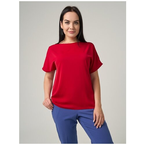Блуза  DiSORELLE, размер 56, красный