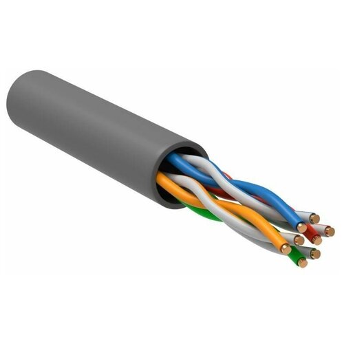 Кабель витая пара U/UTP кат.5E 4х2х24AWG solid LSZH сер. (м) ITK LC1-C5E04-121