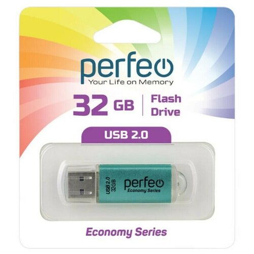 USB Флеш-накопитель USB накопитель Perfeo 32GB E01 Green economy series