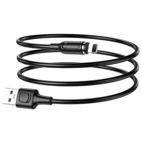 USB кабель BOROFONE BX41 Amiable Lightning 8-pin, магнитный, 1м, 2.4A, PVC (черный)