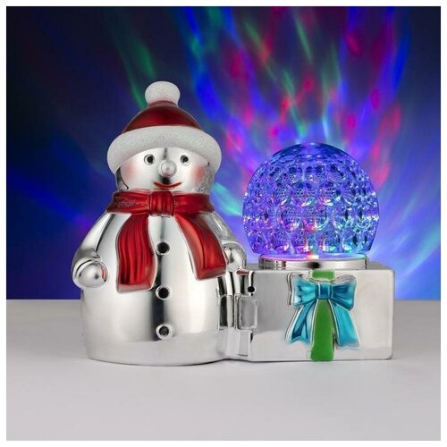 Световая фигура 'Снеговик и шар', 3 LED, 220V
