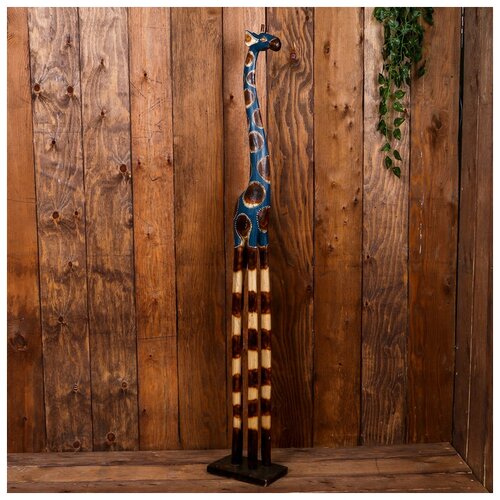 Сувенир дерево "Синий пятнистый жираф" 14х22х150 см