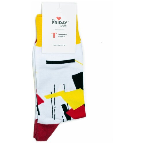 Носки St. Friday, размер 42-46, красный, черный, желтый, белый