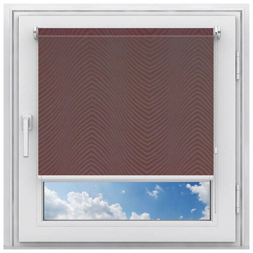 Рулонная штора Винтаж коричневый 60х200 см