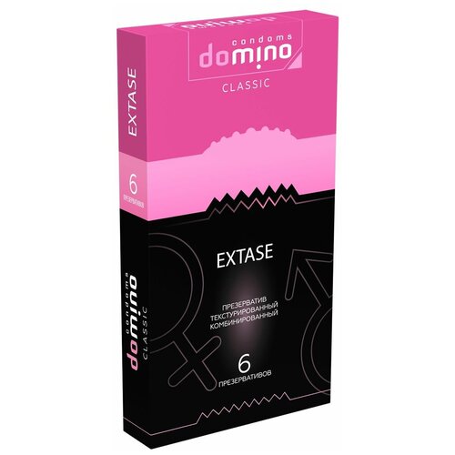 Презервативы с точками и рёбрышками DOMINO Classic Extase - 6 шт. | Domino | цвет не указан