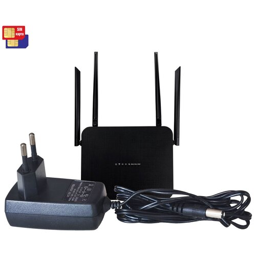 Роутеры с SIM картой 3G-4G HD-ком Мод: С80-4G(Ч) (K84908RG4) и 3G/4G Wi-Fi роутером - Wi-Fi 3G/4G/LTE маршрутизатор. 4g модем с сим, 4g wifi роутер