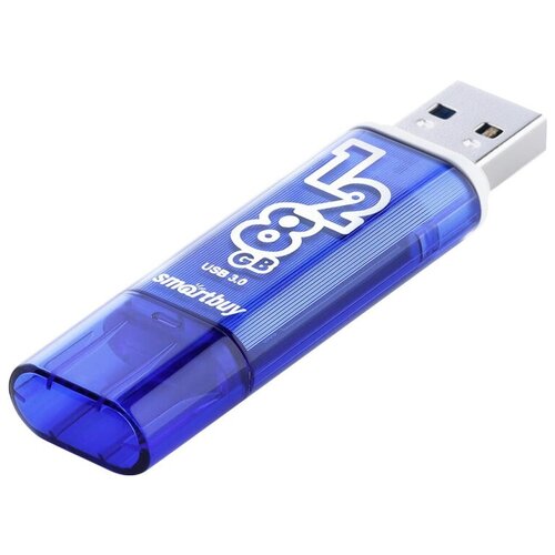 USB Flash Drive 128Gb - SmartBuy Glossy series USB 3.0/3.1 Gen.1 Dark Blue SB128GBGS-DB