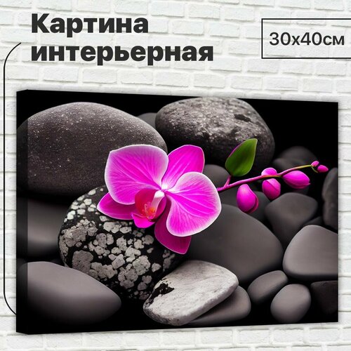 Картина интерьерная на стену ДоброДаров "Концептуальная орхидея" 30х40 см L0354