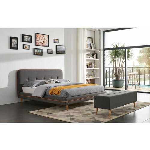 Кровать Madeira 160x200, серо-коричневый