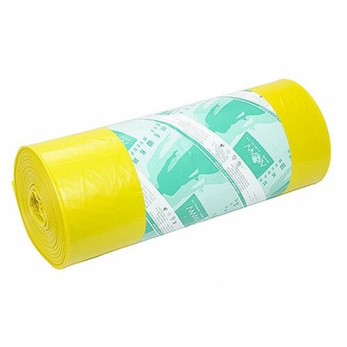 Мешки для мусора ALMIN, 180л, 900х1100 мм, 70 мкм, 25 шт/рул, ПВД, желтый