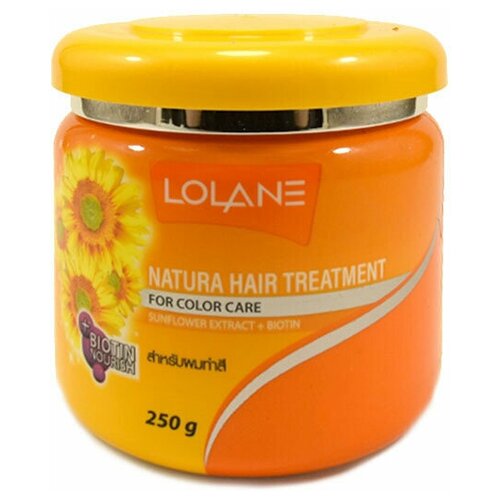 Маска Lolane для окрашенных волос. Экстракт подсолнуха + Биотин (250мл)