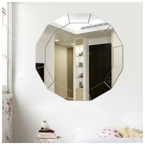 Декор настенный "Зеркало" из акрила зеркальный 30х25 см. Настенные интерьерные наклейки
