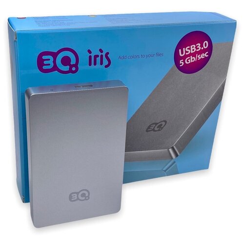 Внешний HDD 3Q Iris Portable HDD External 500 ГБ Серебро