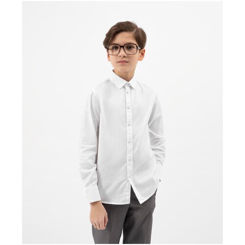 Школьная рубашка Gulliver, размер 122, белый