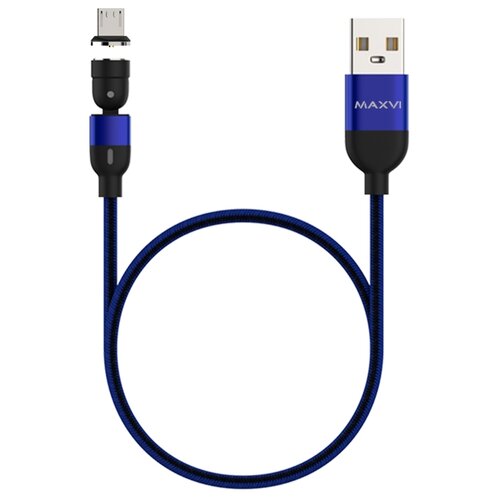Кабель MAXVI USB - microUSB (MCm-02M), 1.5 м, 1 шт., синий