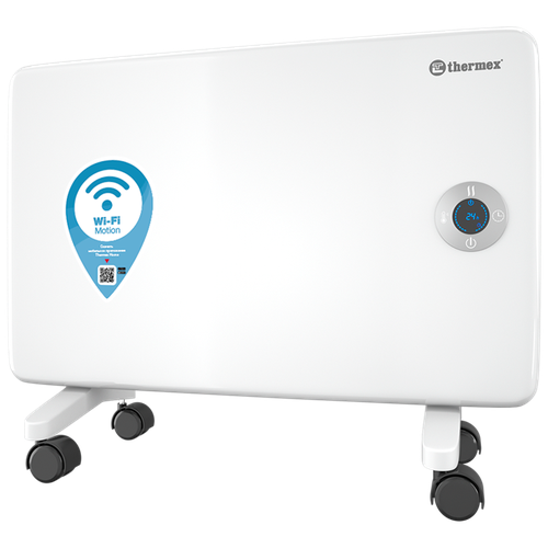 Конвектор Thermex Frame 1000E Wi-Fi, 15 м², колеса в комплекте, белый