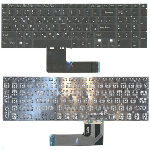 Клавиатура для ноутбука Sony Vaio SVF1521X1RB. RU3 черная, с поддержкой подсветки