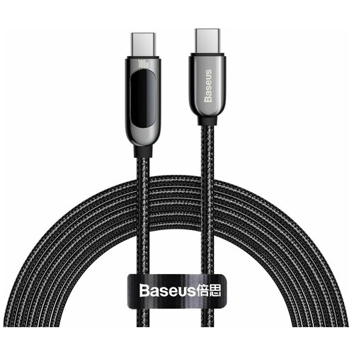 Аксессуар Baseus Display Fast Charging Type-C - Type-C 100W 2m Black CATSK-C01