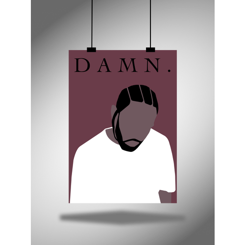 Постер плакат интерьерный на стену музыка Кендрик Ламар А3