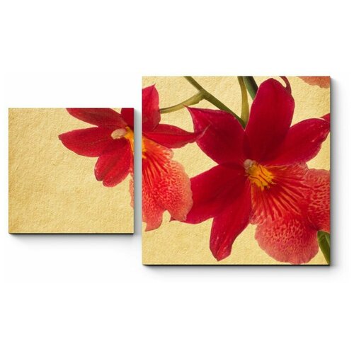 Модульная картина Красные орхидеи120x72