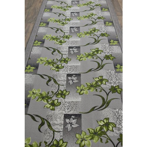 Ковровая дорожка на войлоке, Витебские ковры, с печатным рисунком, 1236_46, серая, 1.2*1.2 м