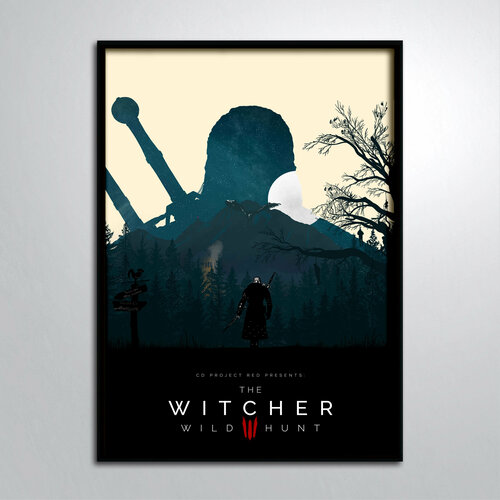 Постер в раме/Ведьмак Большая Охота The Witcher