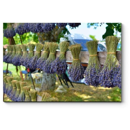 Модульная картина Букеты из лавандовых цветов, Прованс130x87