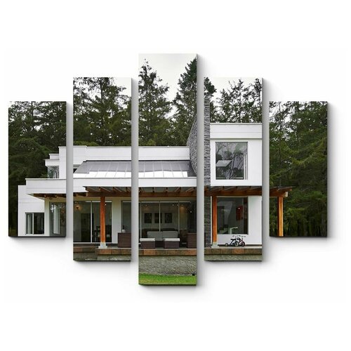 Модульная картина Современный дом85x68