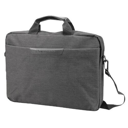 Portcase Сумка KCB-161Grey нейлон, серая до 15,6"