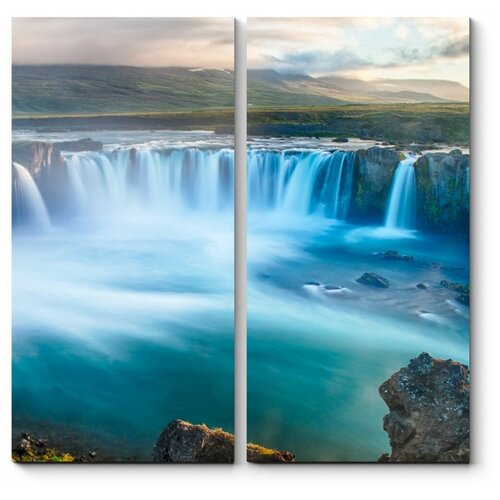 Модульная картина Годафосс — водопад в Исландии 70x70