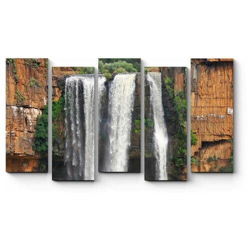 Модульная картина Потрясающий водопад, Мпуланга, Южная Африка120x69