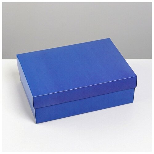 Коробка складная ТероПром 7303476 «Синяя», 21 х 15 х 7 см