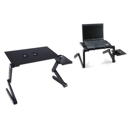 Столик трансформер для ноутбука Т8 с охлаждением, регулировкой высоты и наклона, Столик для ноутбука