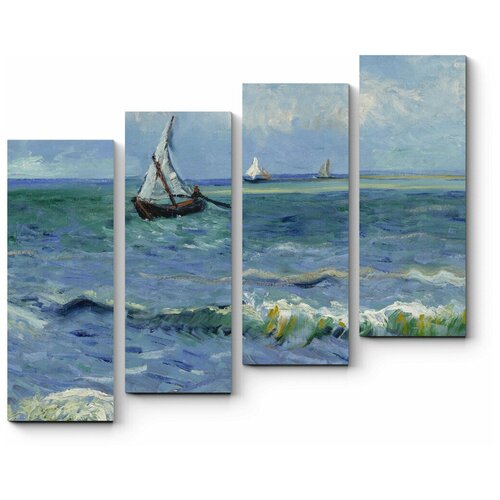 Модульная картина Морской пейзаж в Сен-Мари, Винсент Ван Гог 140x121