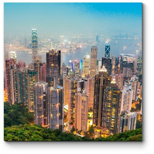 Модульная картина Панорама Гонконга 70x70
