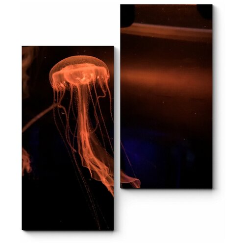 Модульная картина Красная-прекрасная медуза 90x113