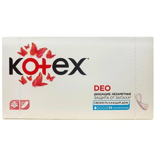 Прокладки Kotex Deo ультратонкие ежедневные 56шт