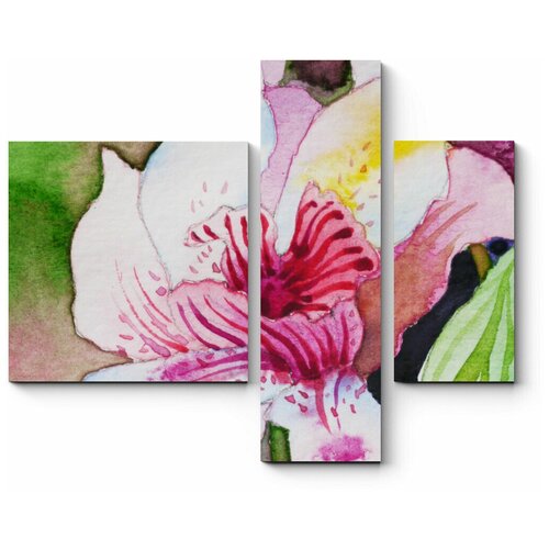 Модульная картина Изумительные переходы цвета орхидеи 90x74