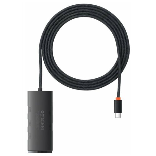 Хаб Baseus Lite Series 4-Port Type-C HUB Adapter (Type-C to USB 3.0x4 ) 2 м Black (WKQX030501)