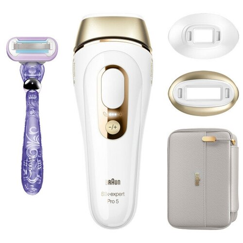 Фотоэпилятор Braun PL5157 Silk-expert IPL Pro 5, белый/золотистый