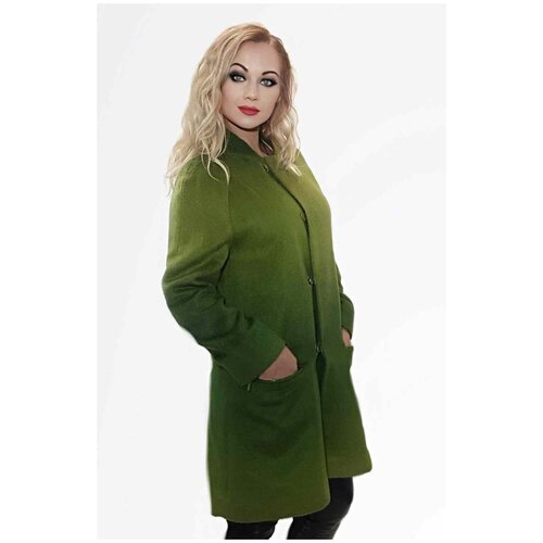 Пальто , размер 46, зеленый