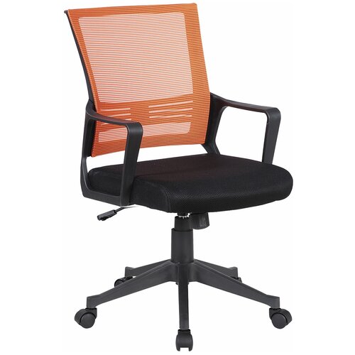 Кресло BRABIX « Balance MG-320», с подлокотниками, комбинированное черное/ оранжевое, 531832