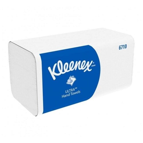 6710 Бумажные полотенца в пачках Kleenex Ultra белые трёхслойные (15 пач х 96 л)