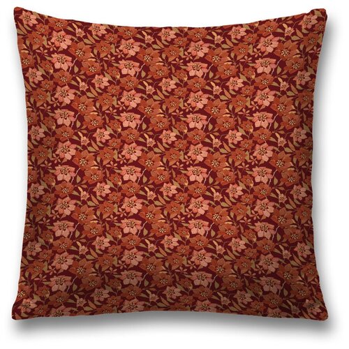 Наволочка декоративная на молнии, чехол на подушку JoyArty "Ностальгический цветок" 45х45 см